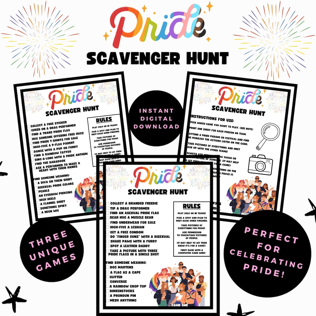 Pride Scavenger Hunt! Three Unique Games to Play With Friends at Any ...