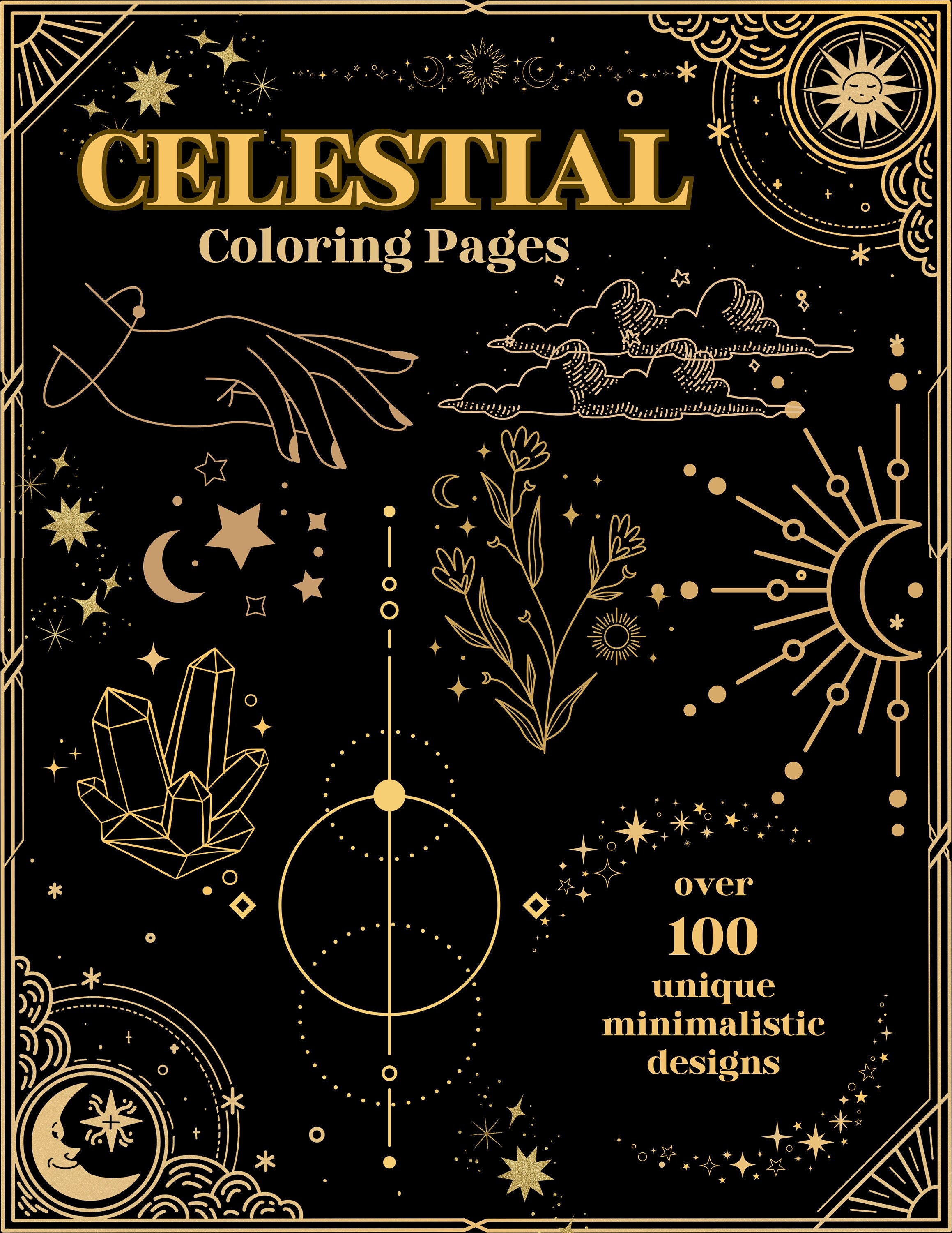 Printable Celestial Coloring Pages - Etsy