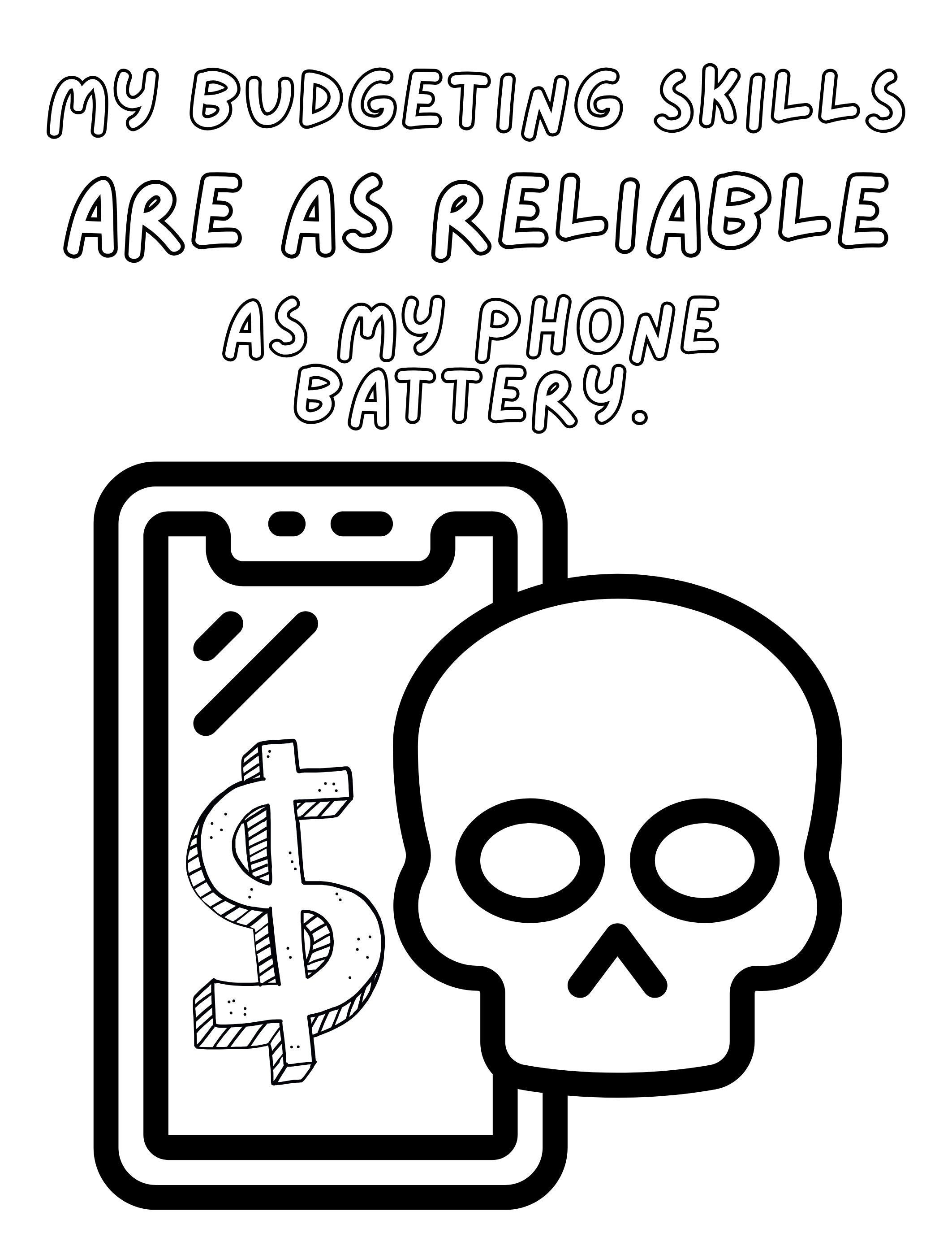 Millennial Coloring Pages - Adulting is Hard, Unwind With a Little ...