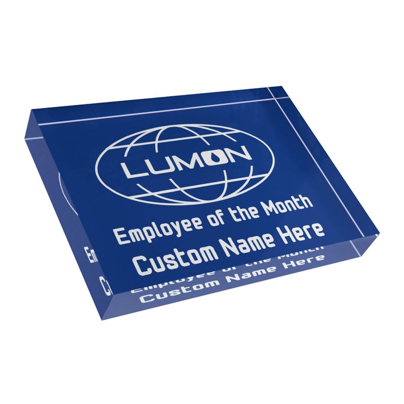 Customizable Lumon Employee of the Month Acrylic Block- Severance ...