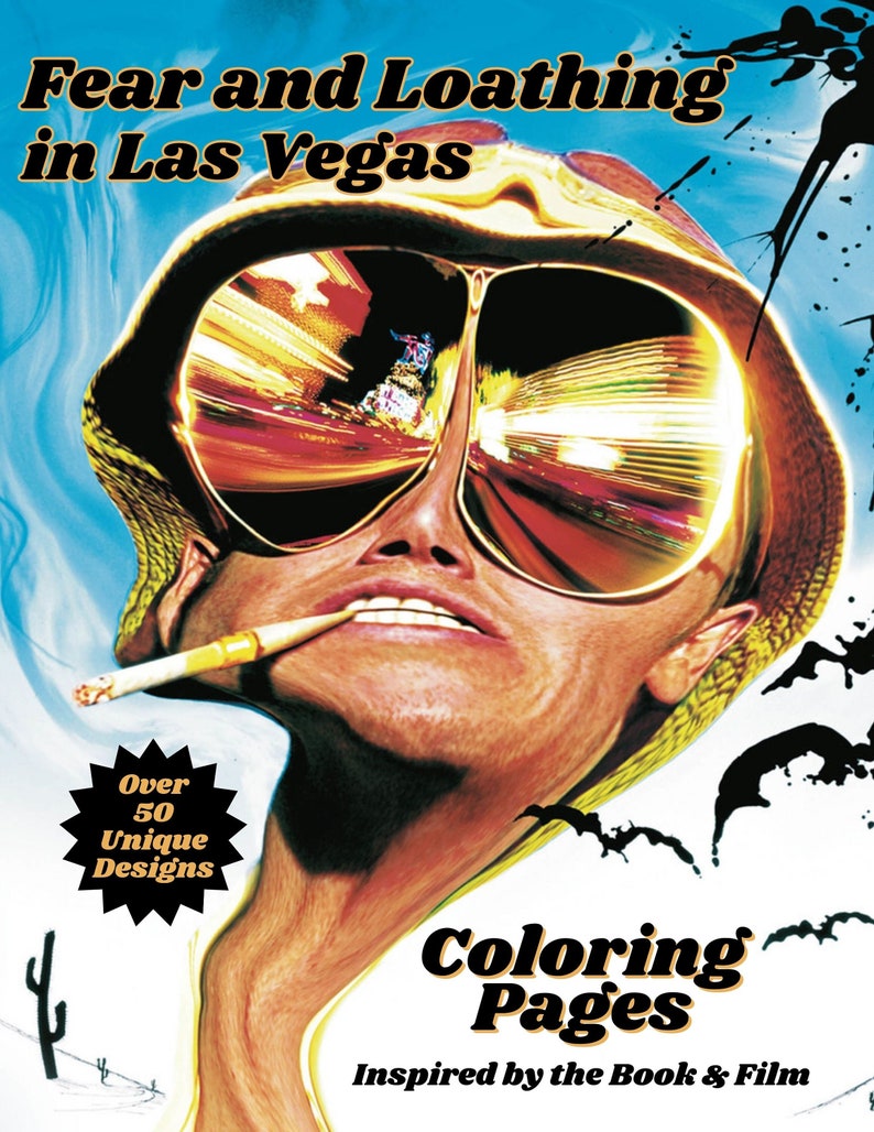 Fear and Loathing in Las Vegas Coloring Pages Inspired by Quotes and ...