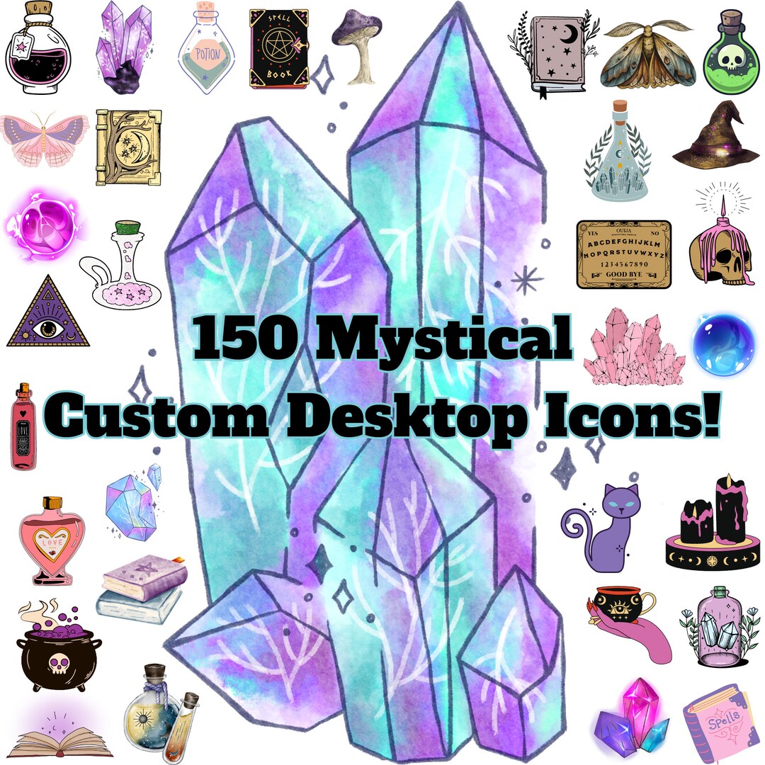 150 Mystical, Metaphysical, & Witchy Themed Desktop Folder Icons ...