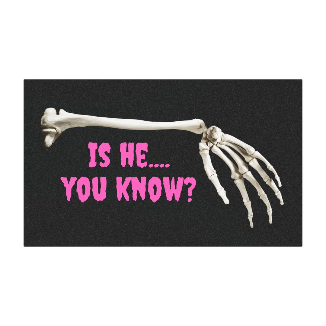 Is He...you Know Skeleton Car Magnet Funny LGBTQ Pride Magnet Spooky ...
