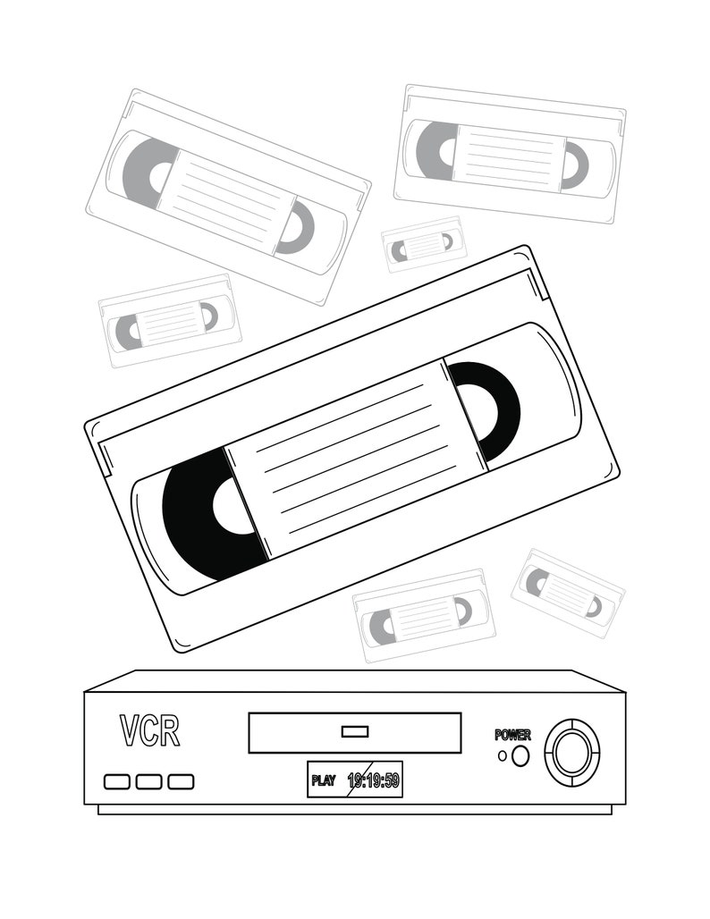 Printable 90's Coloring Pages - Etsy