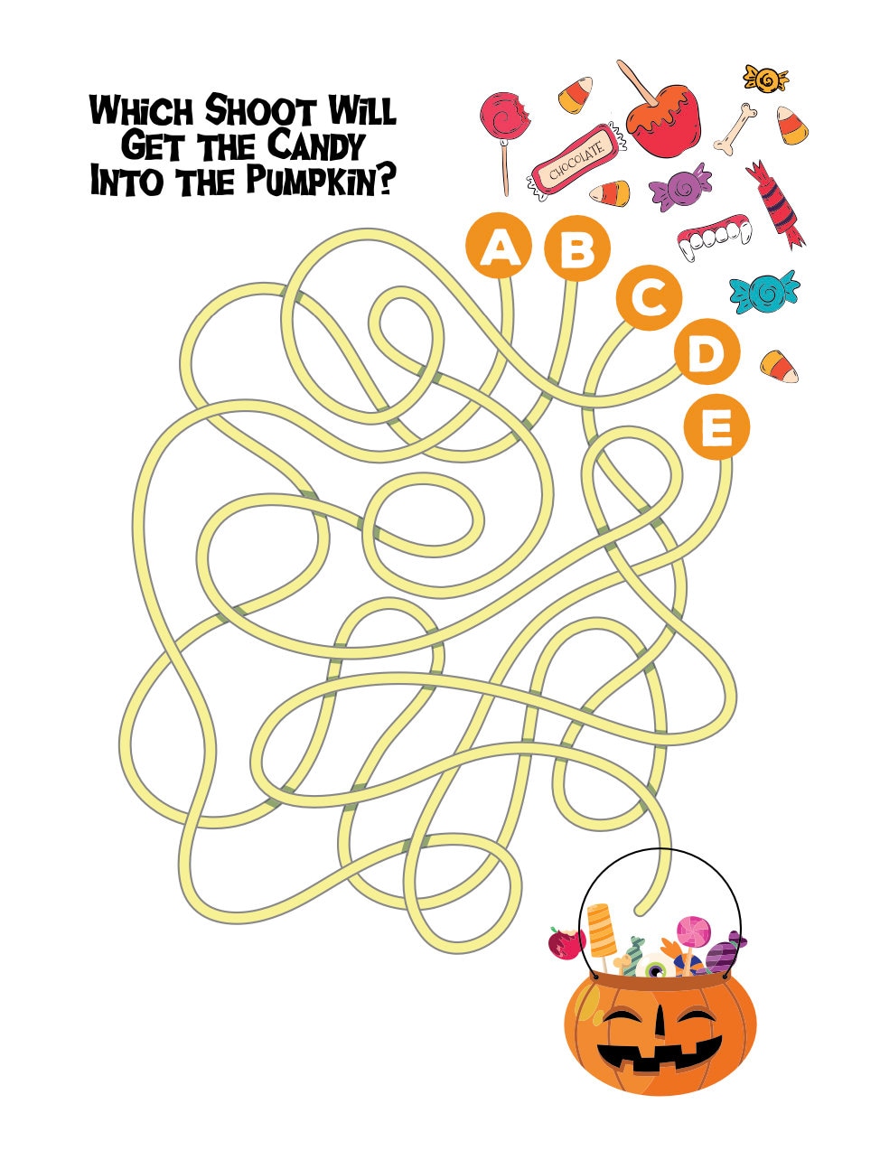 Printable Halloween Activity Pages for Kids - Etsy