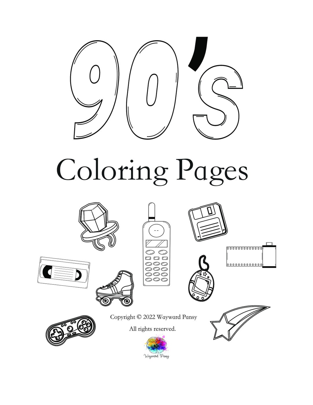 Printable 90's Coloring Pages - Etsy
