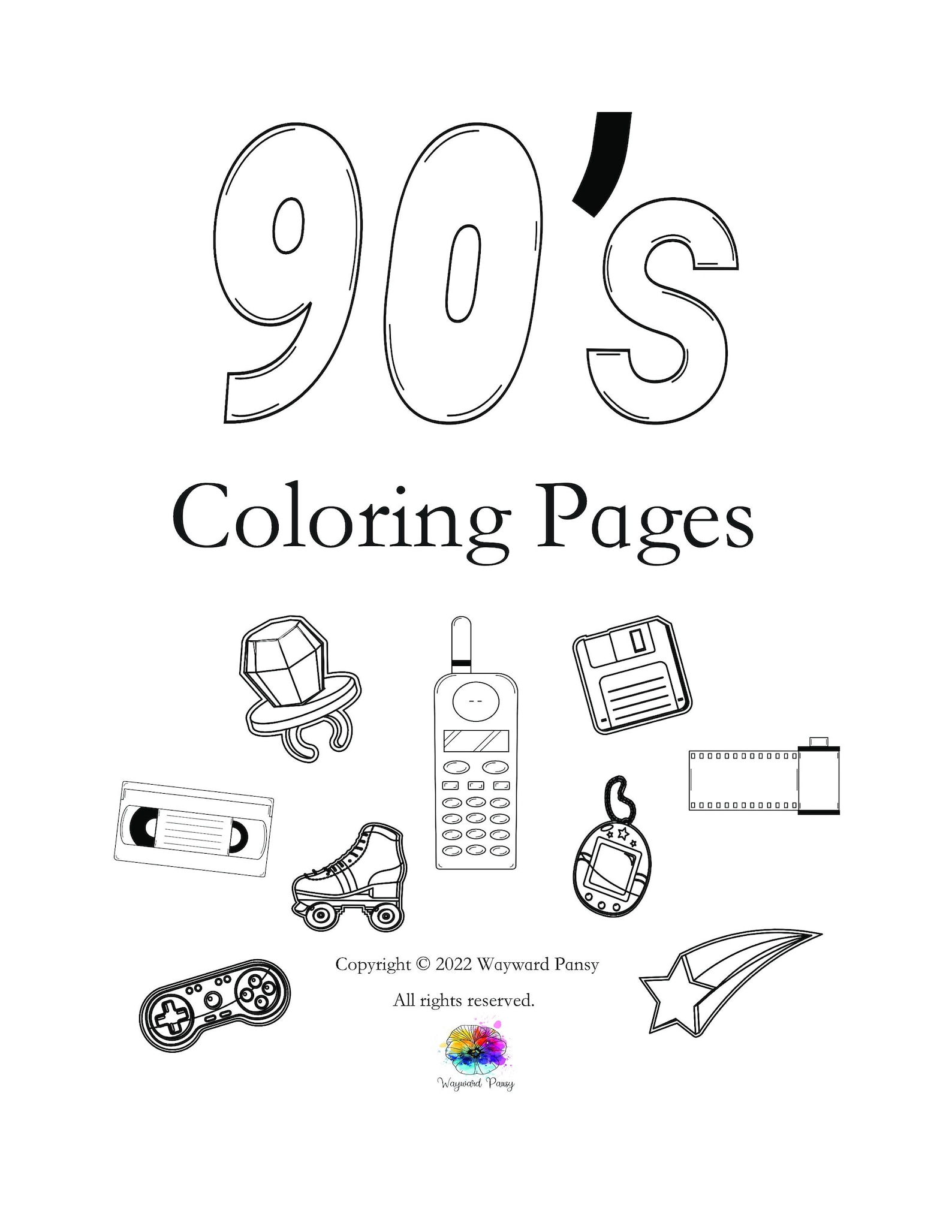 Printable 90's Coloring Pages - Etsy