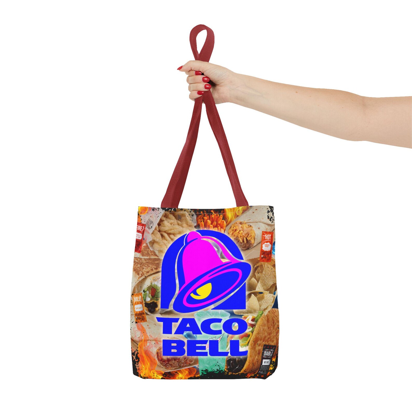 Taco Bell Retro Bootleg Design Tote Bag- Available in 3 Sizes - Durable ...