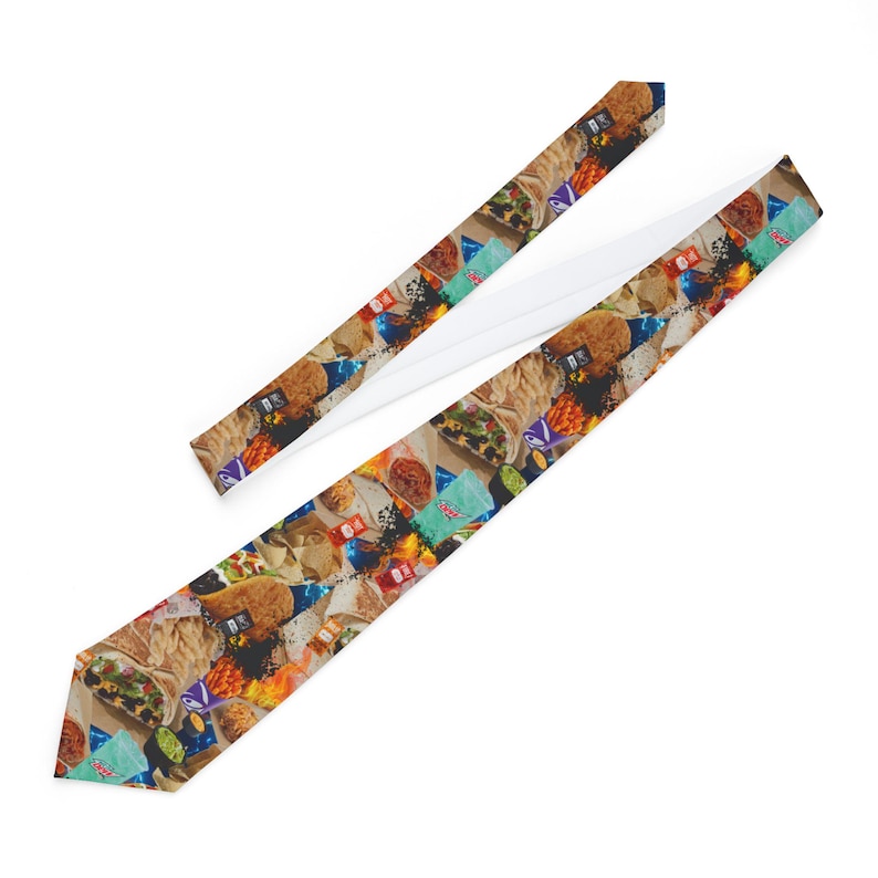 Taco Bell Necktie - Retro Bootleg Design, 100% Polyester With Silky ...