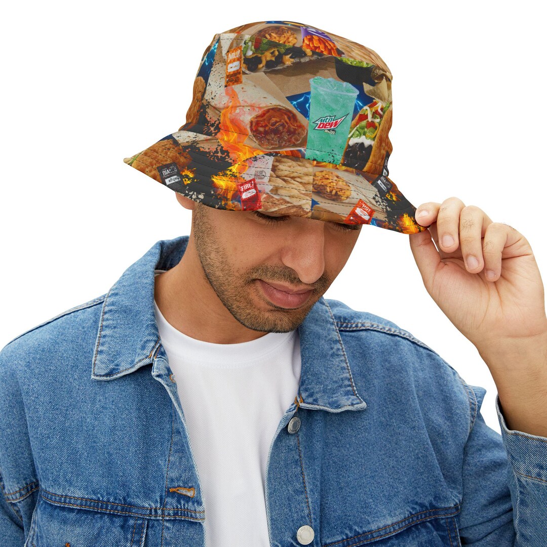 Taco Bell Retro Bootleg Design Bucket Hat- Two Sizes Available ...