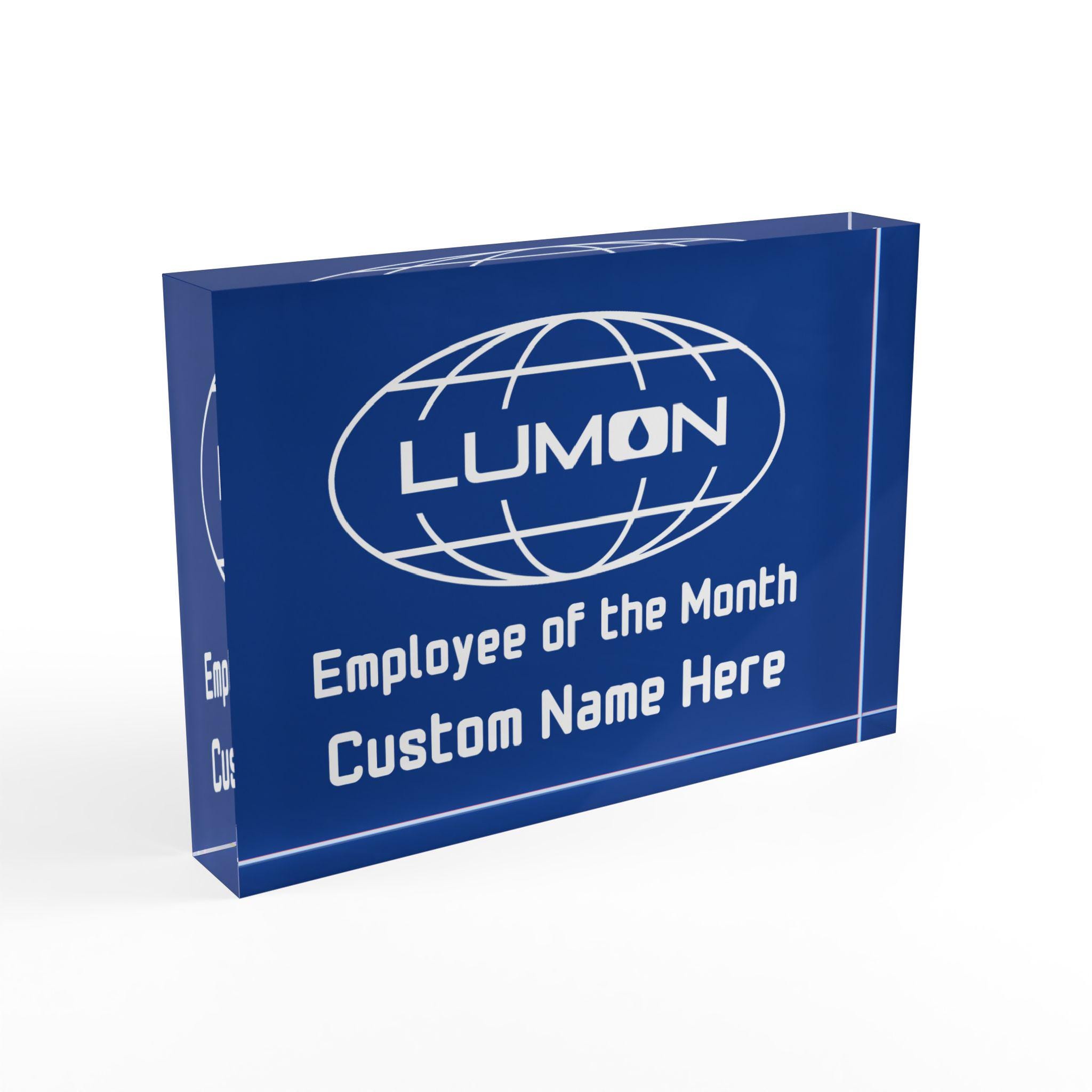 Customizable Lumon Employee of the Month Acrylic Block- Severance ...
