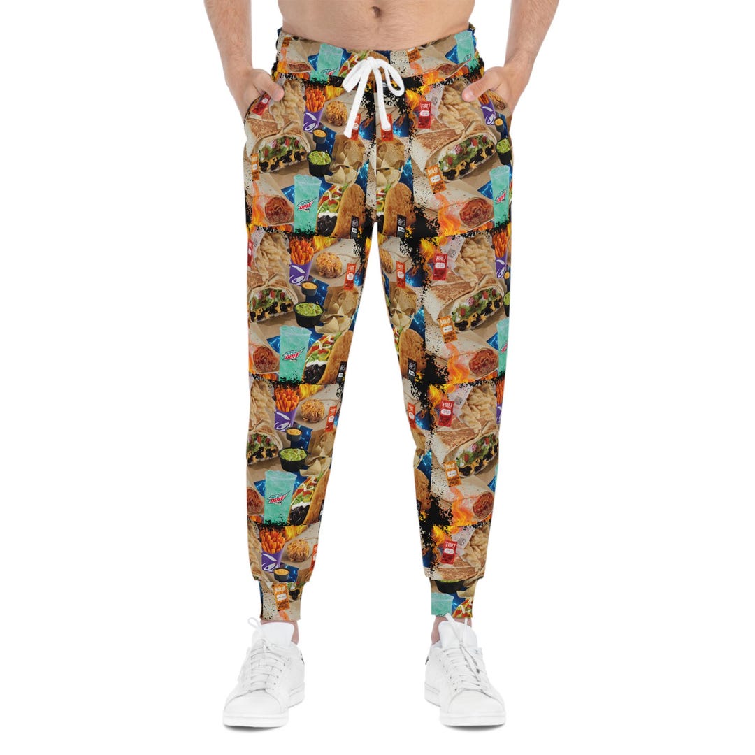 Taco Bell Athletic Joggers - Retro Bootleg Design, Unisex All-over ...