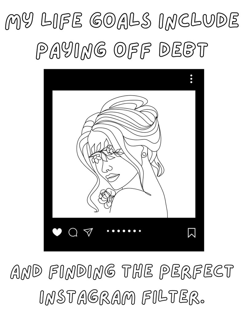 Millennial Coloring Pages - Adulting is Hard, Unwind With a Little ...