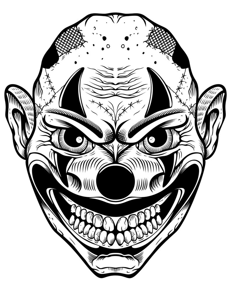 100 Horror Coloring Sheets Instant Digital Download of the Creepy ...
