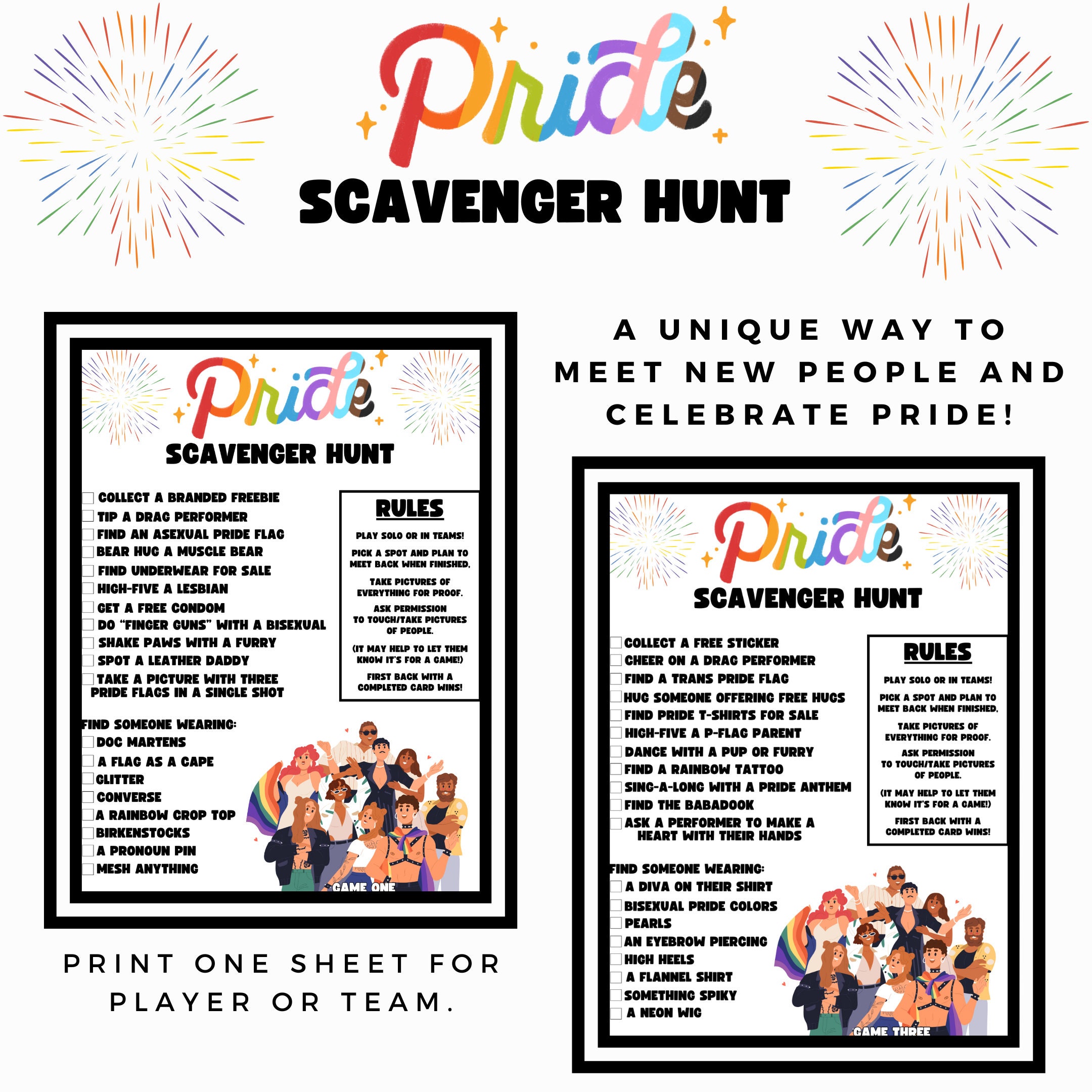 Pride Scavenger Hunt Three Unique Games to Play With Friends at Any ...