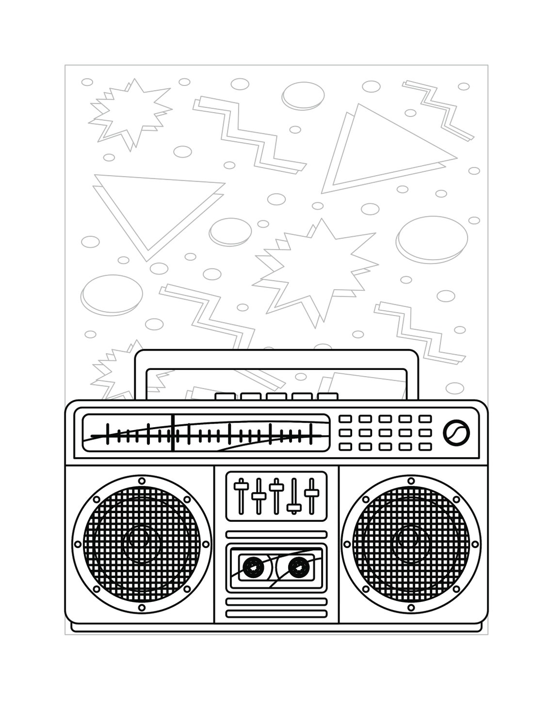 Printable 90's Coloring Pages - Etsy