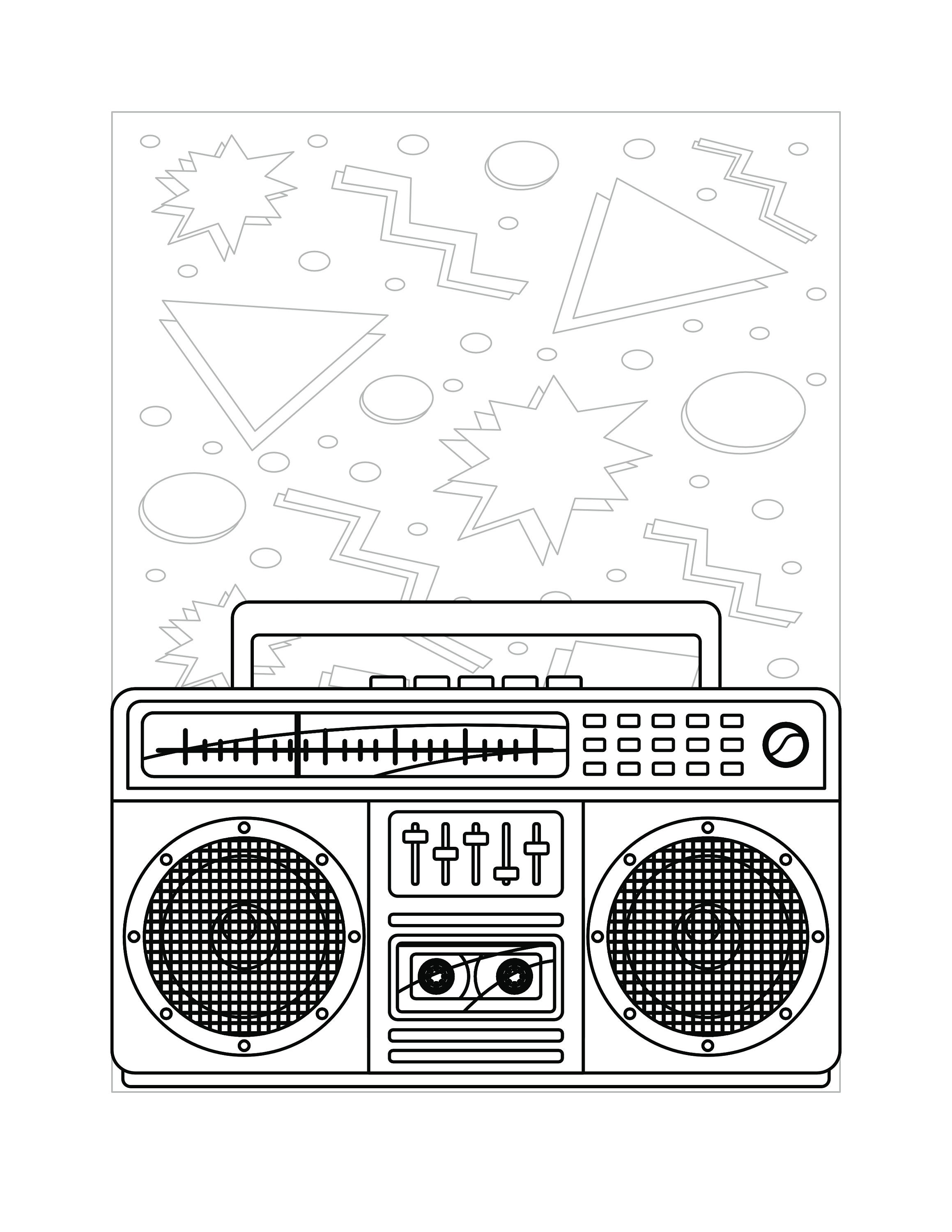 Printable 90's Coloring Pages - Etsy