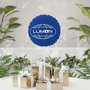 Lumon Logo Mylar Balloon, Severance-inspired Navy Blue, Round & Heart ...