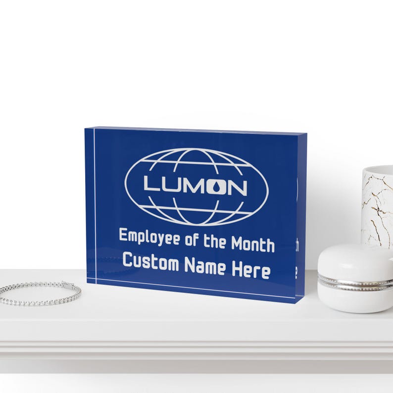 Customizable Lumon Employee of the Month Acrylic Block- Severance ...
