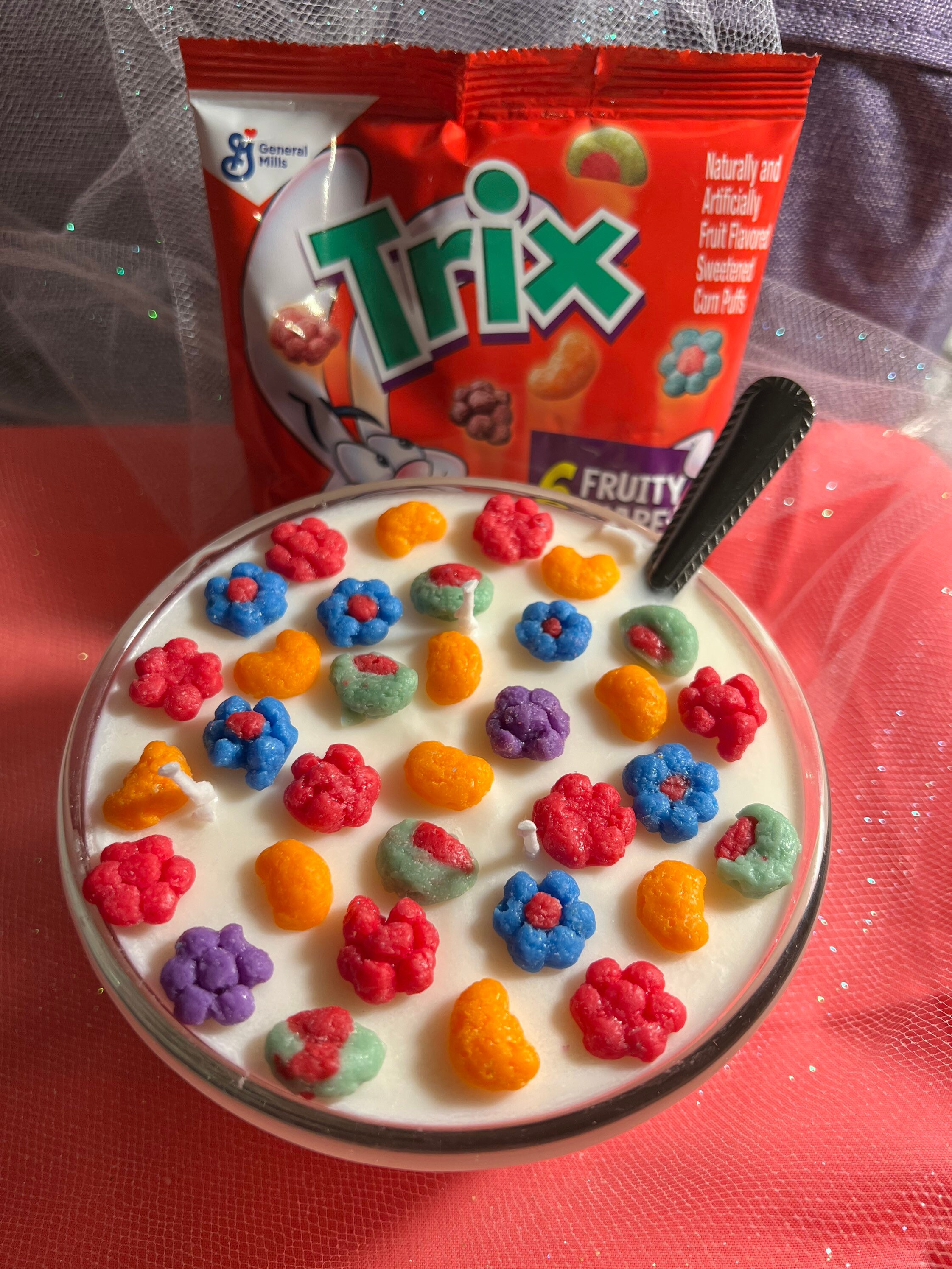 Trix Medium Cereal Candle, Faux Food Candle, Soy Wax Candle - Etsy