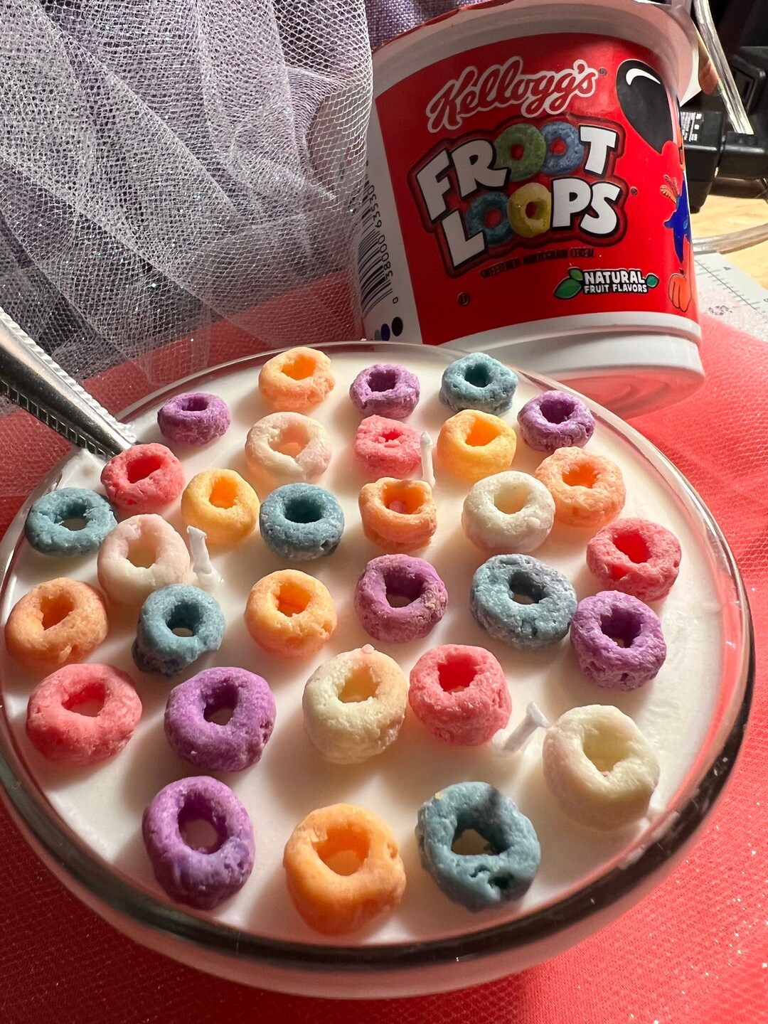 Medium Fruit Loop Cereal Candle, Faux Food Candle, Soy Wax Candle! - Etsy