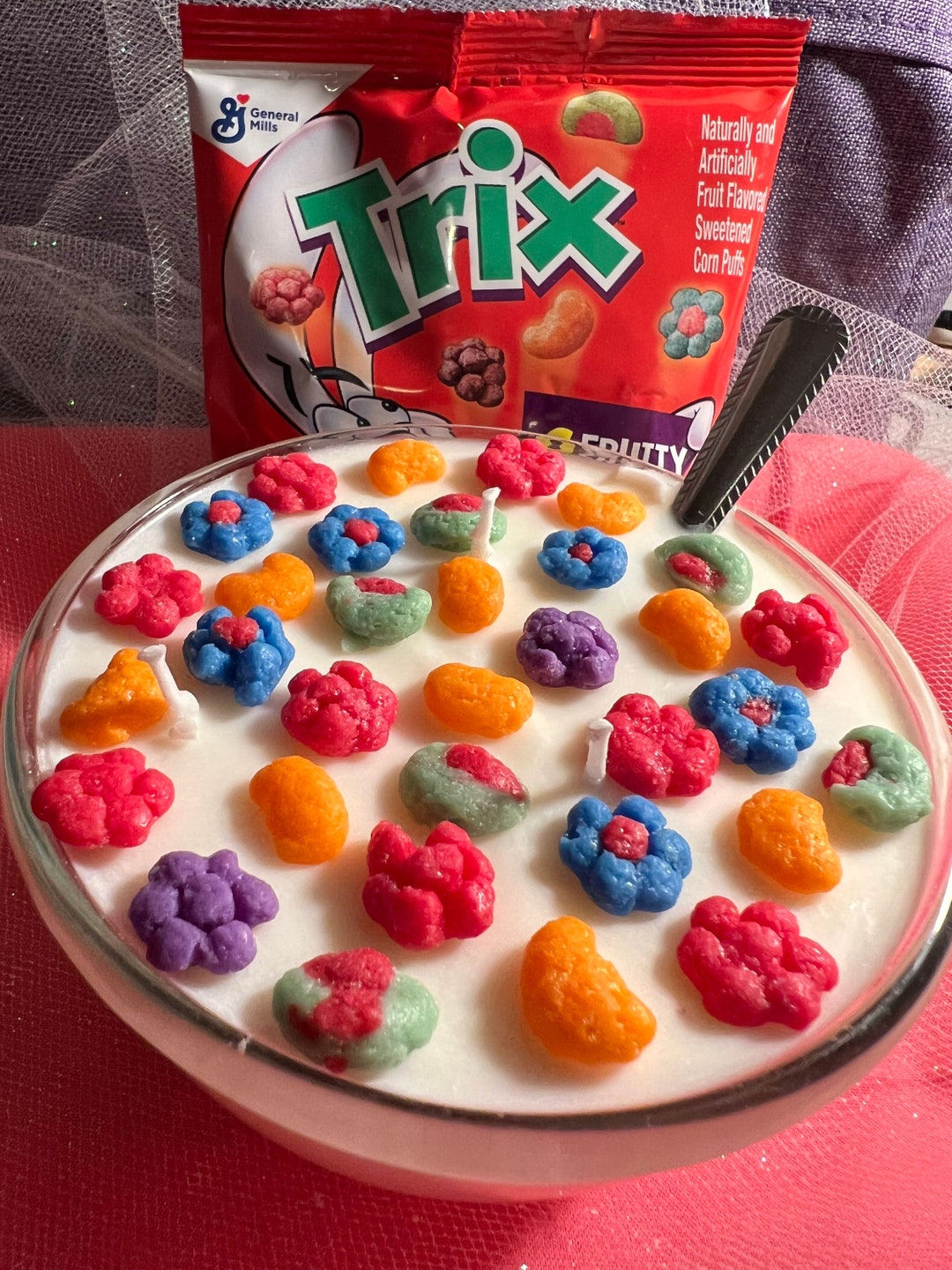 Trix Medium Cereal Candle, Faux Food Candle, Soy Wax Candle! - Etsy