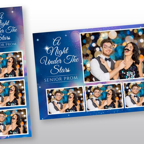 Photo Booth Template Prom Photo Booth Template A Night Under - Etsy