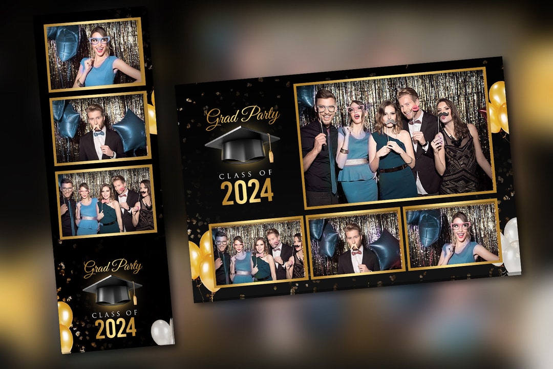 Graduation Party Photo Booth Template PSD, PNG, Easy 100% Editable ...