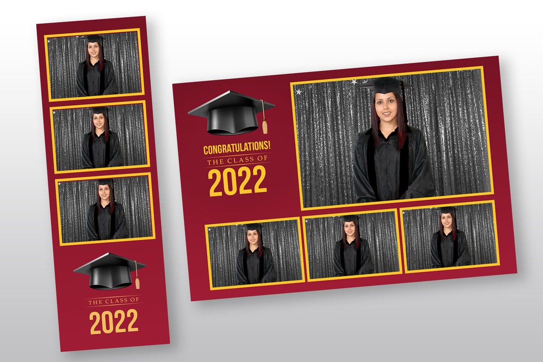 Graduation Photo Booth Template TROJANS PSD PNG Easy 100% - Etsy