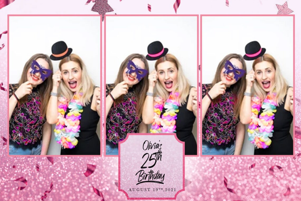 Birthday Photo Booth Template PINK PSD, PNG, Easy 100% Editable Files ...