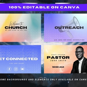 Church Service Media 11 Templates 1920 X 1080 Modern Edit With CANVA ...