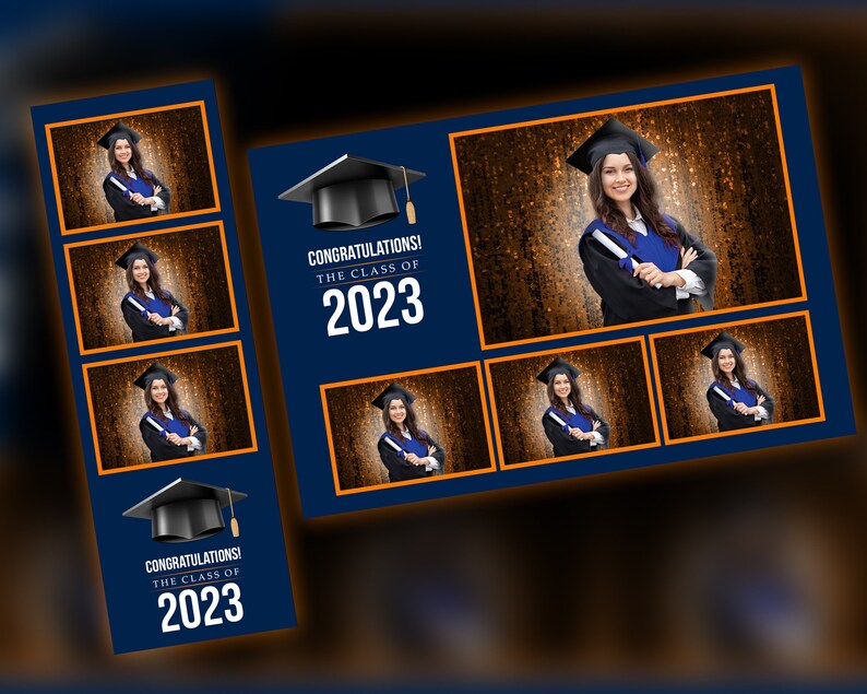 Graduation Photo Booth Template CSF Titians PSD PNG Easy - Etsy