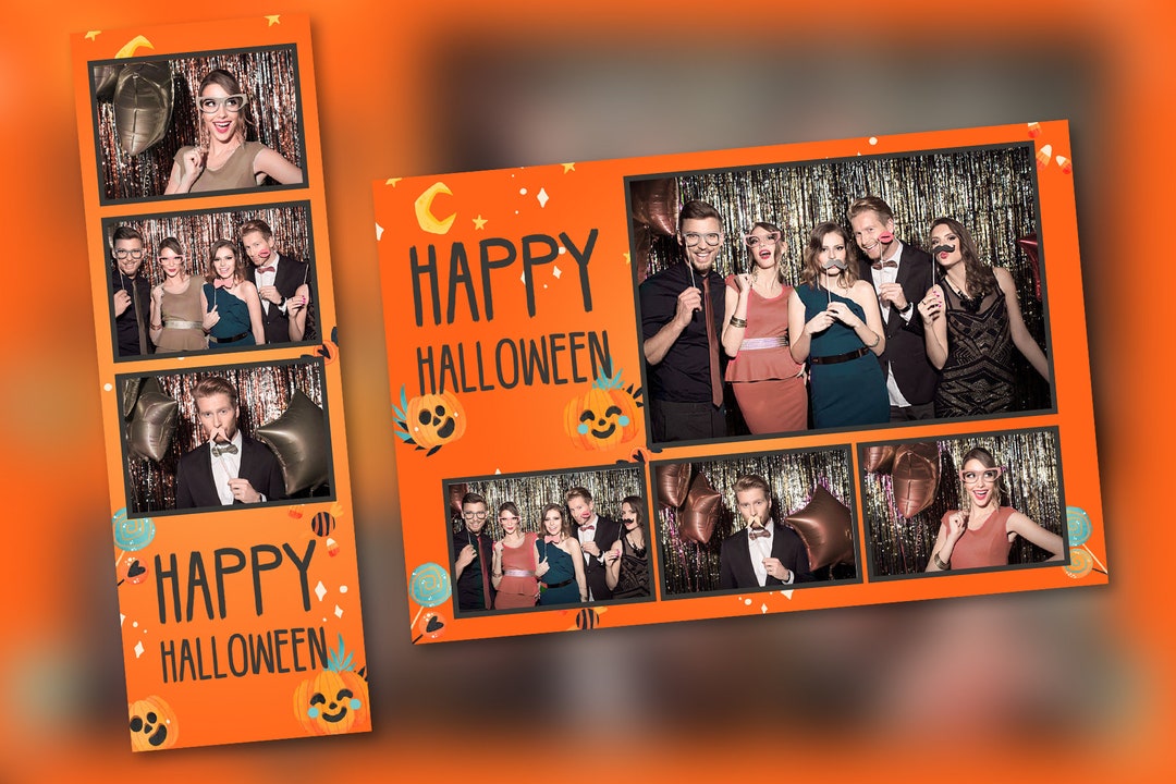 Halloween Photo Booth Template PSD, PNG, Easy 100% Editable Files 2X6 ...