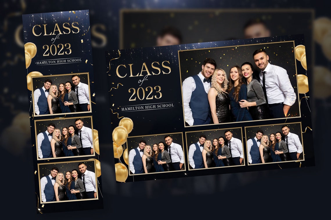 Graduation Party Photo Booth Template PSD PNG Easy 100% - Etsy