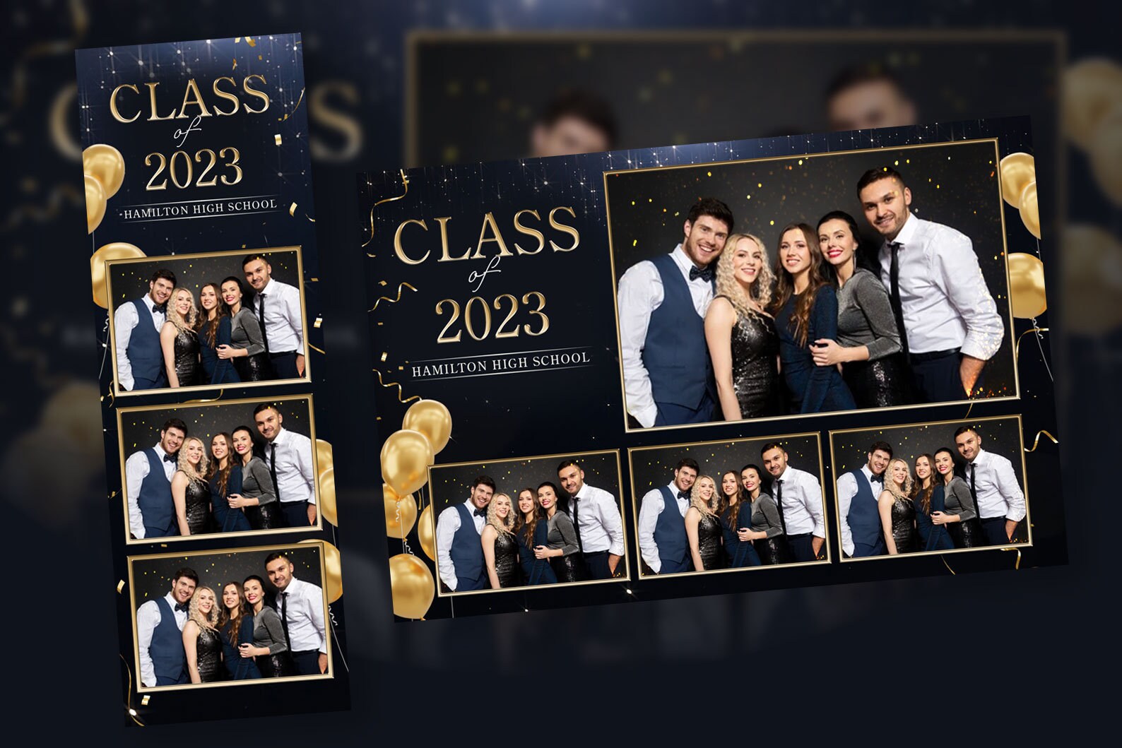 Graduation Party Photo Booth Template PSD PNG Easy 100% - Etsy