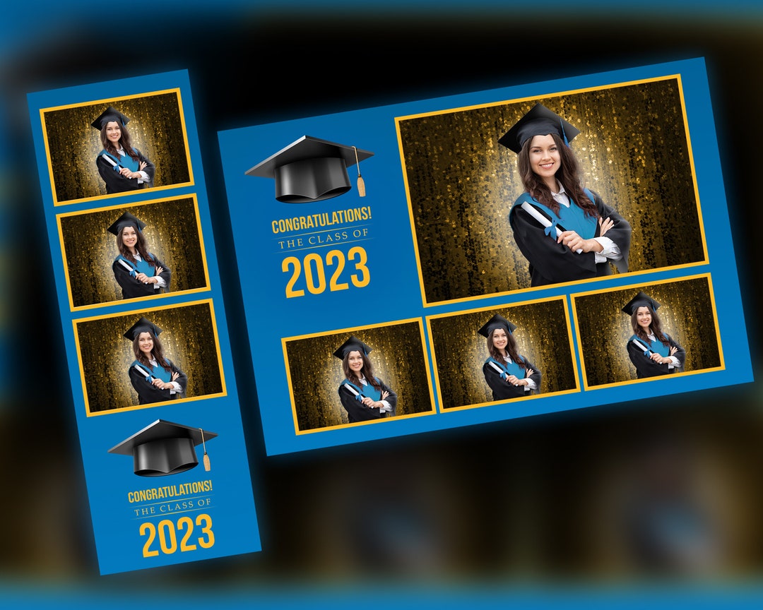 Graduation Photo Booth Template BRUINS PSD, PNG, Easy 100% Editable ...