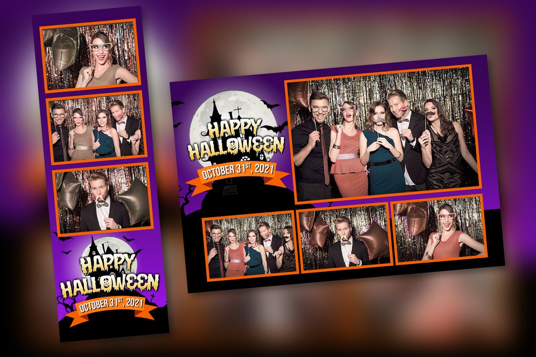 Halloween Photo Booth Template PSD, PNG, Easy 100% Editable Files 2X6 ...