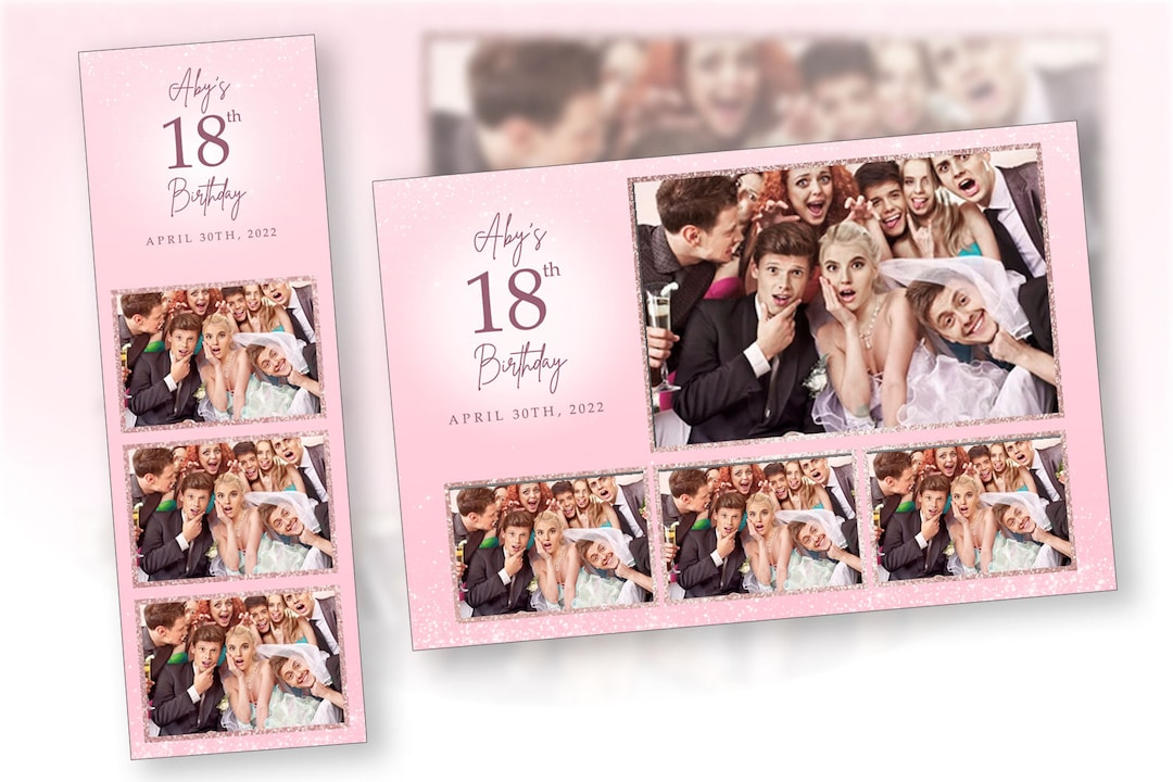 18th Birthday Photo Booth Template PSD, PNG, Easy 100% Editable Files ...