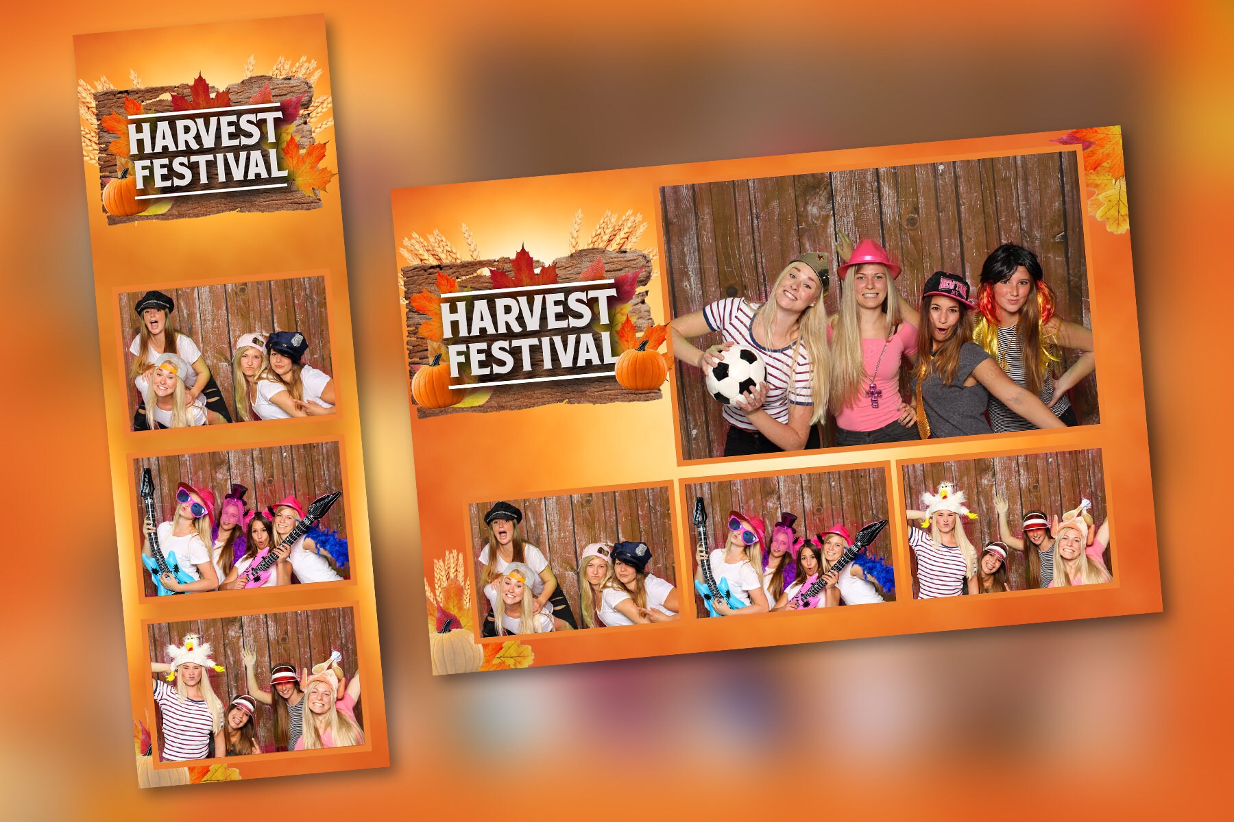 Fall Festival Photo Booth Template PSD PNG Easy 100% - Etsy