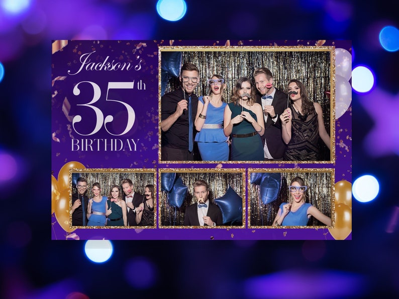 Birthday Photo Booth Template PSD, PNG, Easy 100% Editable Files 2X6 ...