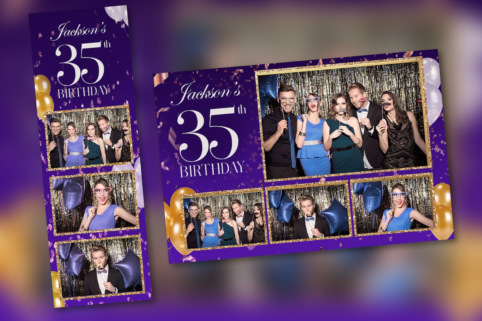 Birthday Photo Booth Template PSD, PNG, Easy 100% Editable Files 2X6 ...