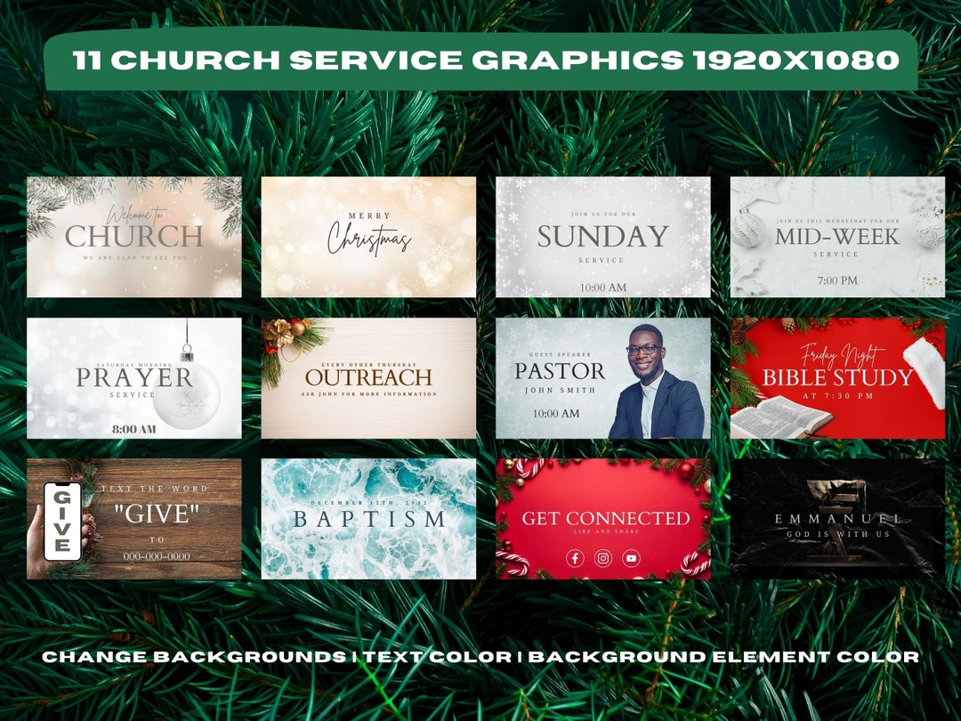 Church Service Media Christmas 13 Templates 1920 X 1080 Edit With CANVA ...