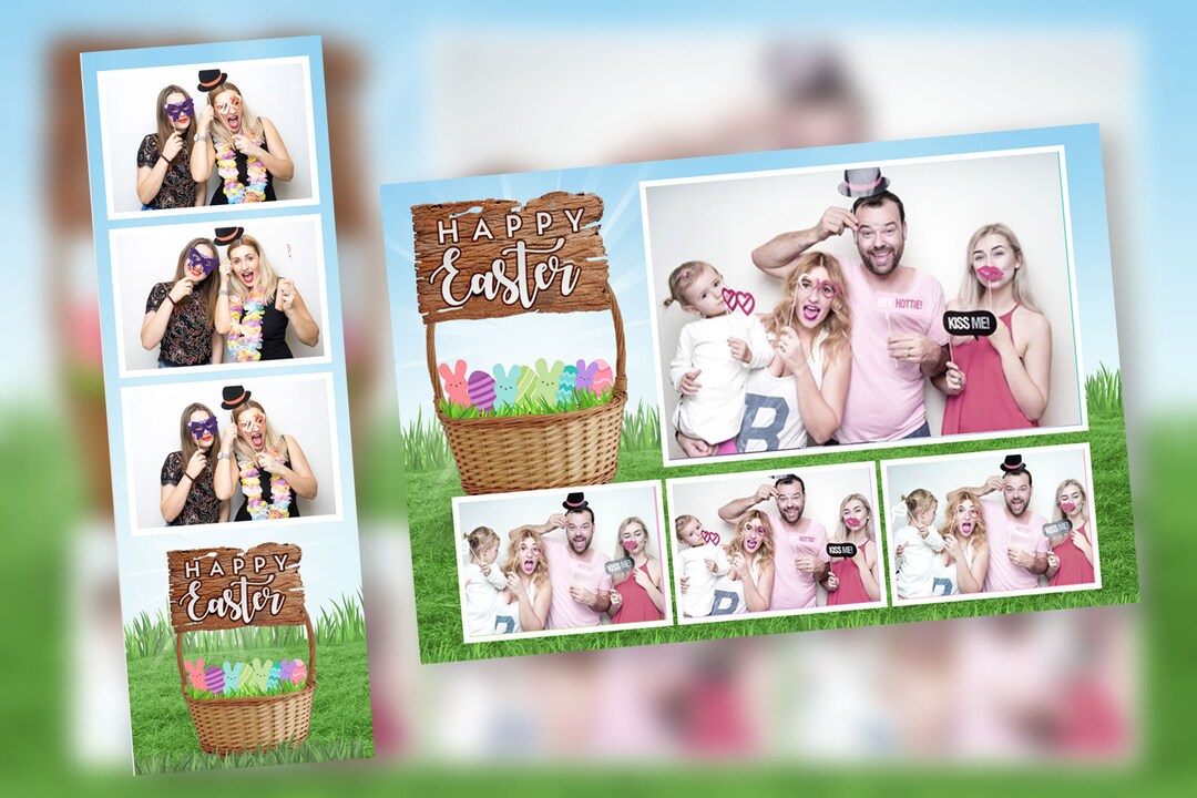 Easter Photo Booth Template PSD, PNG, Easy 100% Editable Files 4X6 and ...