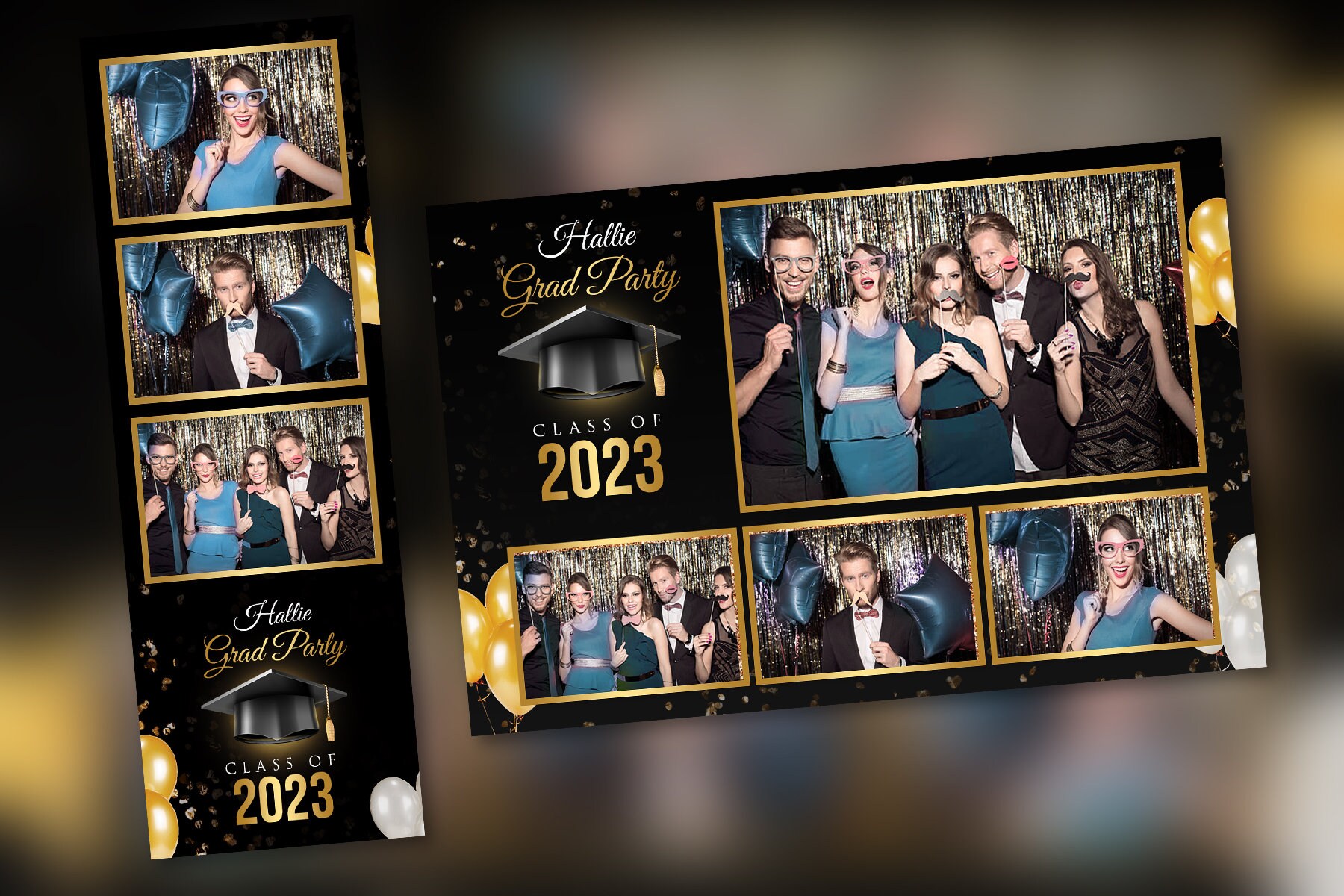 Graduation Party Photo Booth Template PSD PNG Easy 100% - Etsy