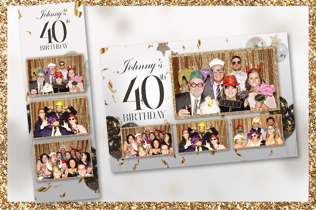 Birthday Photo Booth Template PSD, PNG, Easy 100% Editable Files 2X6 ...