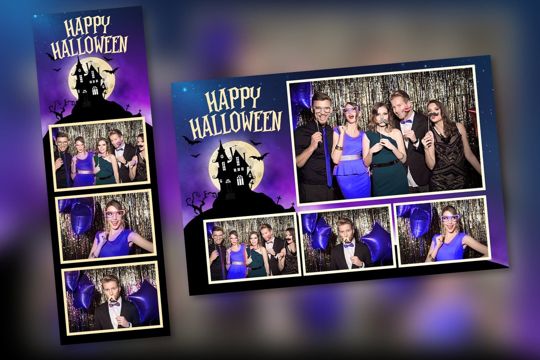 Halloween Photo Booth Template PSD, PNG, Easy 100% Editable Files 2X6 ...