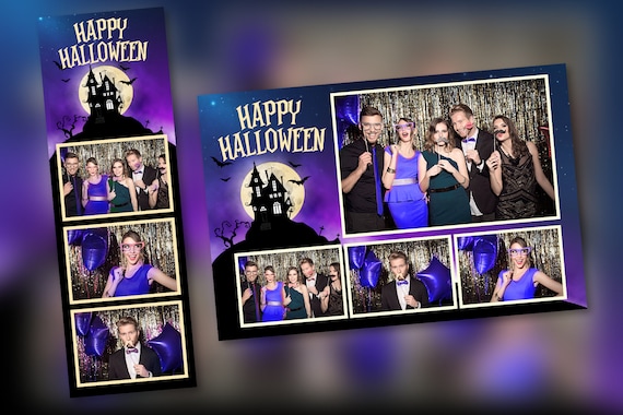 Halloween Photo Booth Template PSD PNG Easy 100% Editable | Etsy