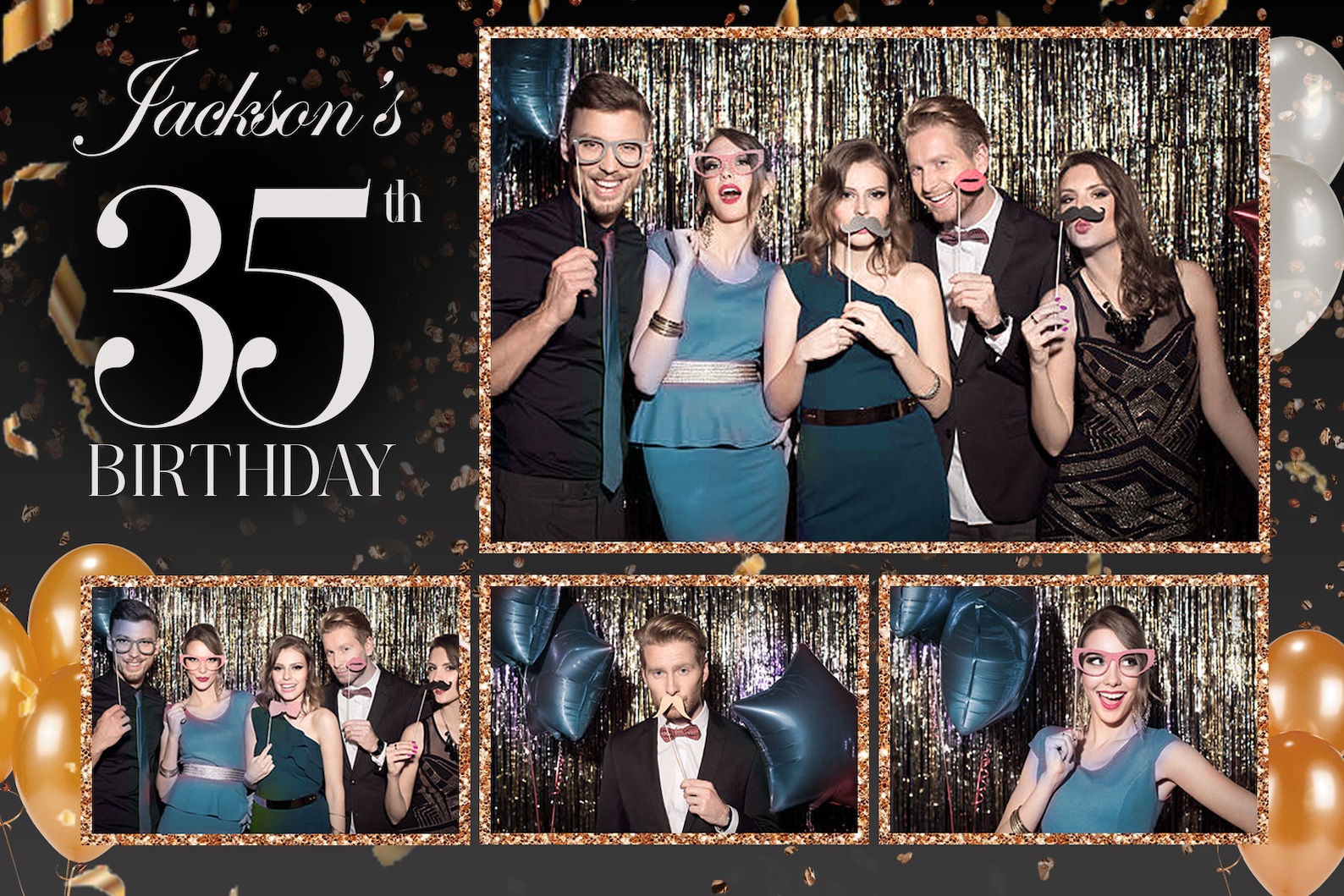 Birthday Photo Booth Template PSD, PNG, Easy 100% Editable Files 2X6 ...