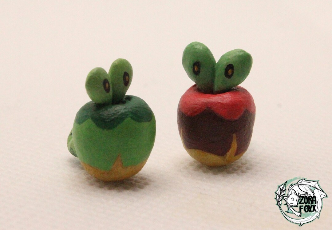 Pokémon - Adorable TINY Shiny Applin Sculpture! Figurine | Handmade ...