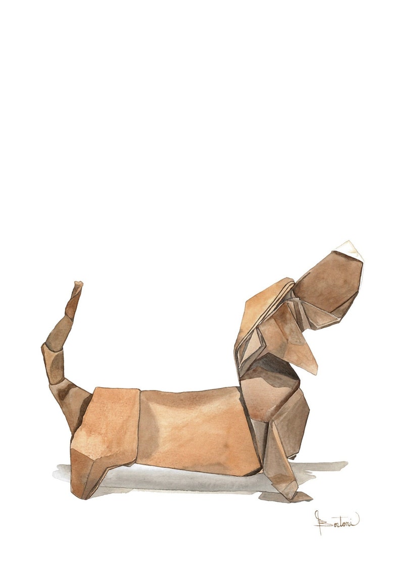 Dachshund Origami - Etsy